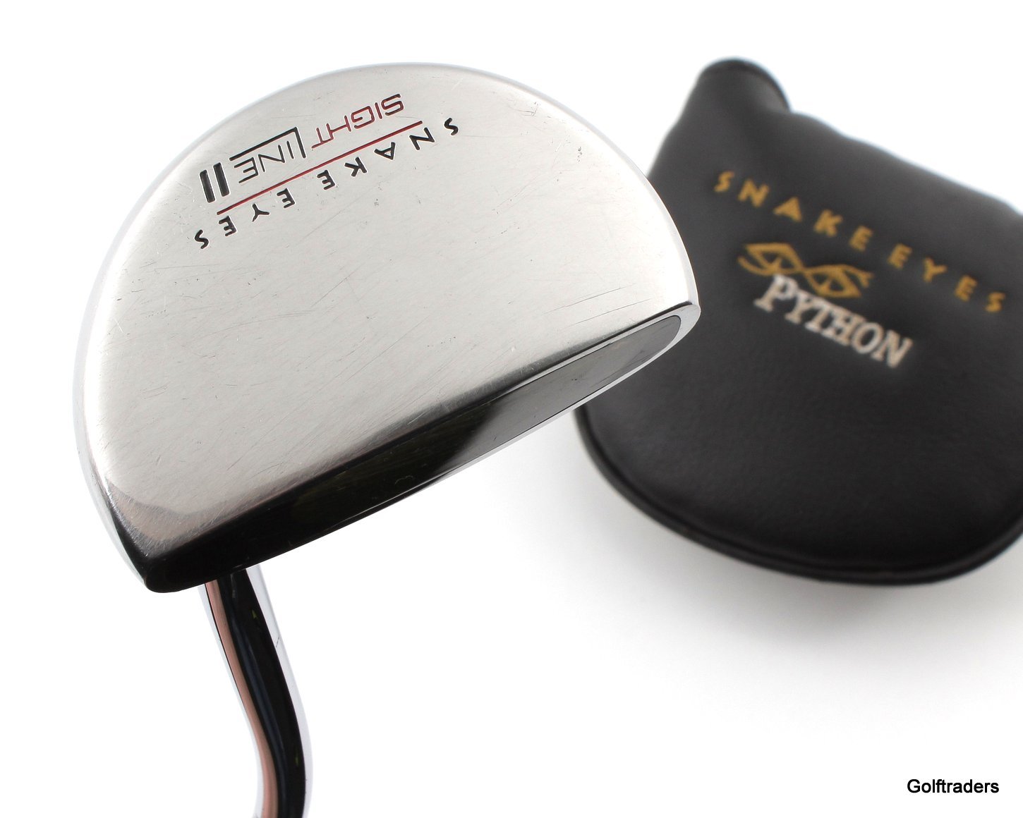SNAKE EYES SIGHT LINE II PUTTER STEEL 35" + COVER - NEW GRIP #F1126 ...