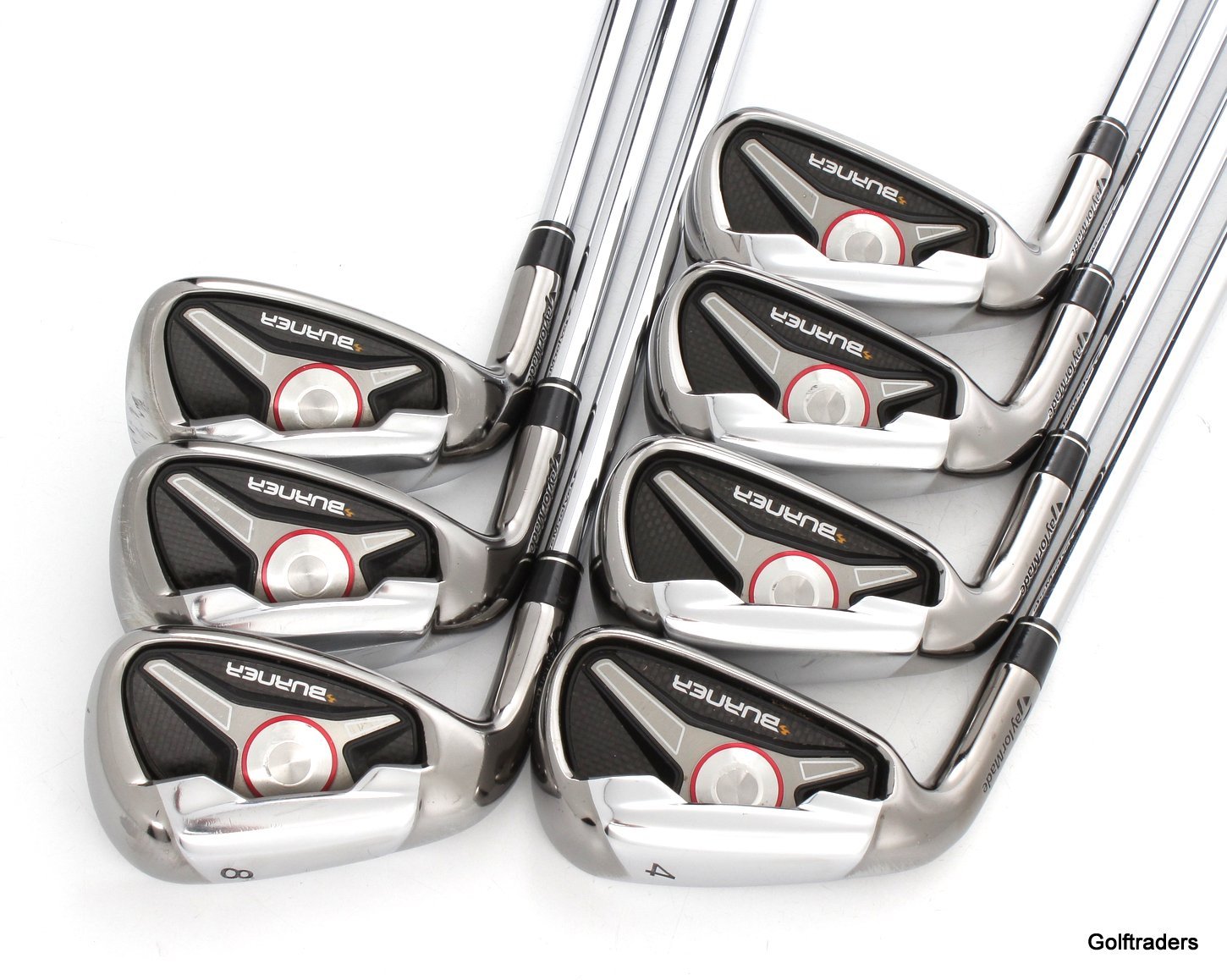 TAYLORMADE BURNER IRONS 4-PW STEEL TK REGULAR FLEX - LH (+0.5") #F1658 ...