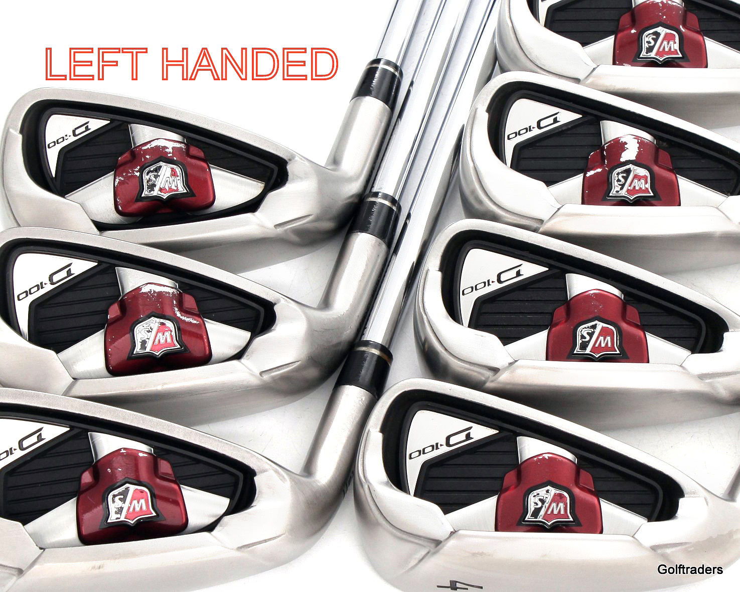 Wilson Staff D-100 Irons 4-PW Steel Regular Flex Cover Left Handed ...