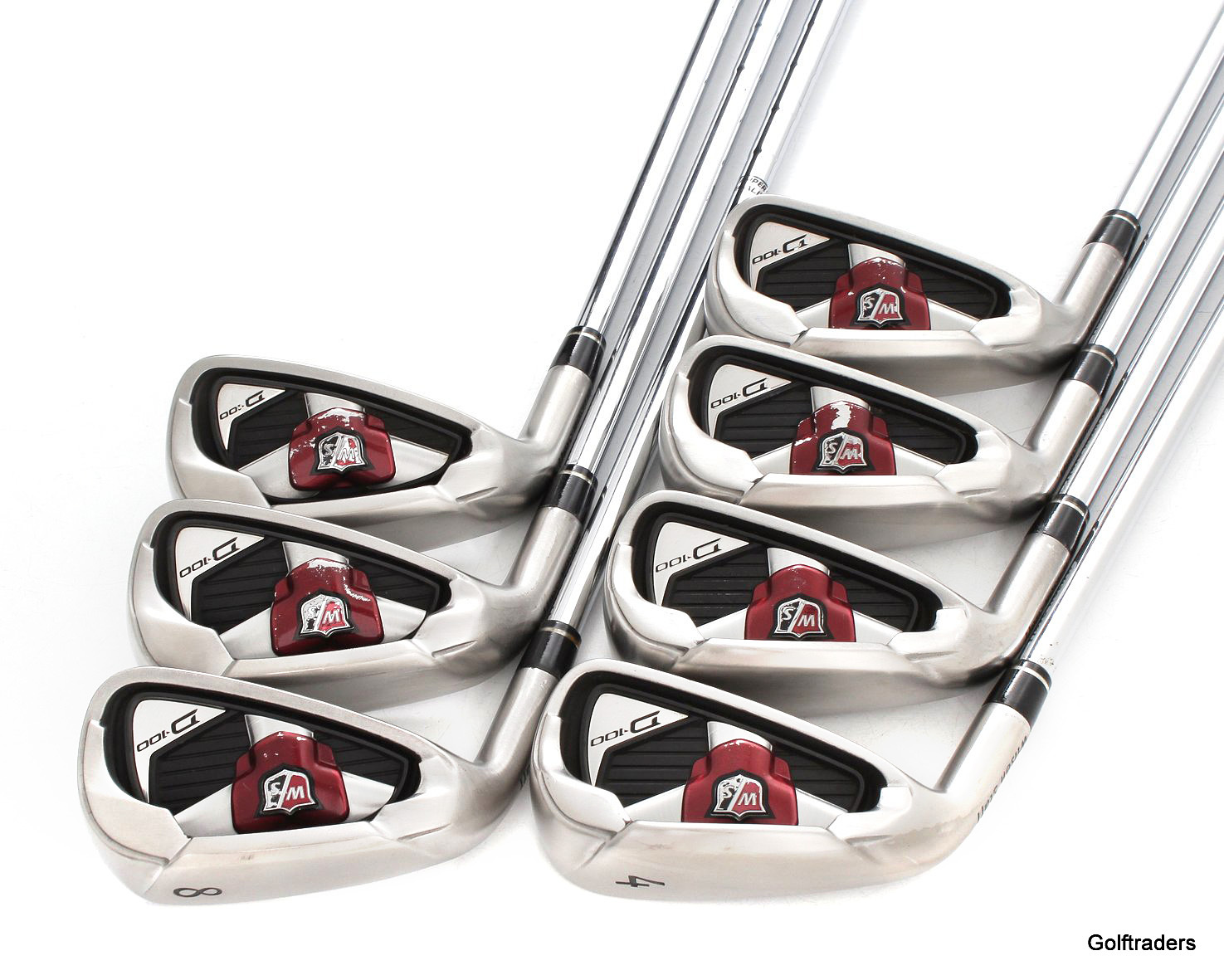 Wilson Staff D-100 Irons 4-PW Steel Regular Flex Cover Left Handed ...