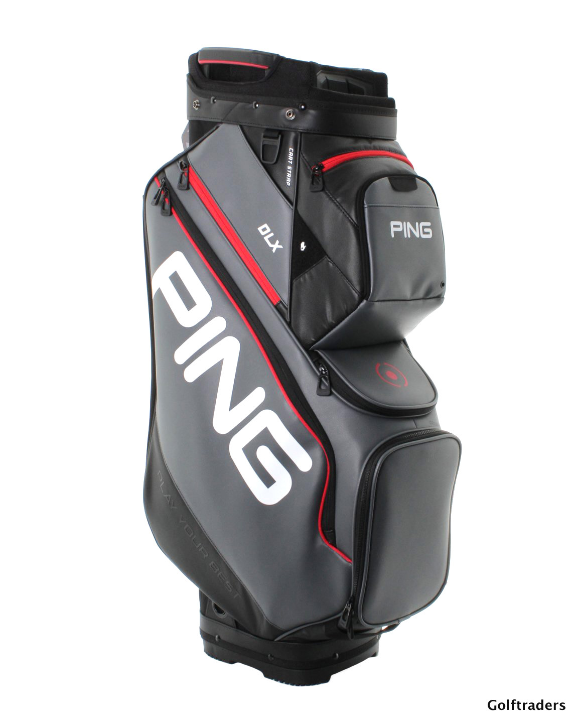 New Ping DLX 191 Golf Cart Bag Grey / Black / Scarlet F4275 just $385