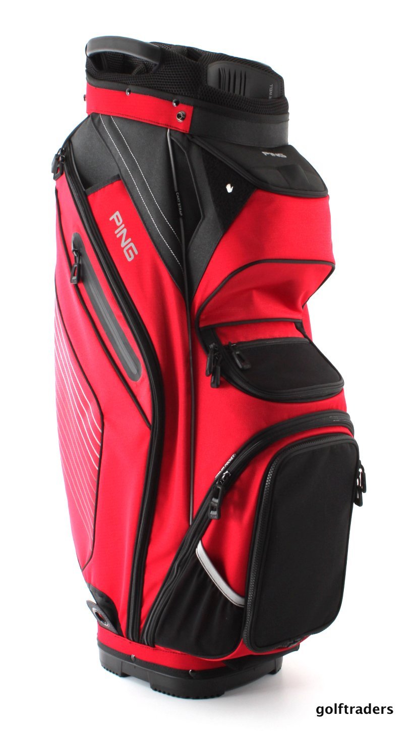 PING 2017 PIONEER GOLF CART BAG - RED / BLACK / LT GREY - NEW - #D2323 ...