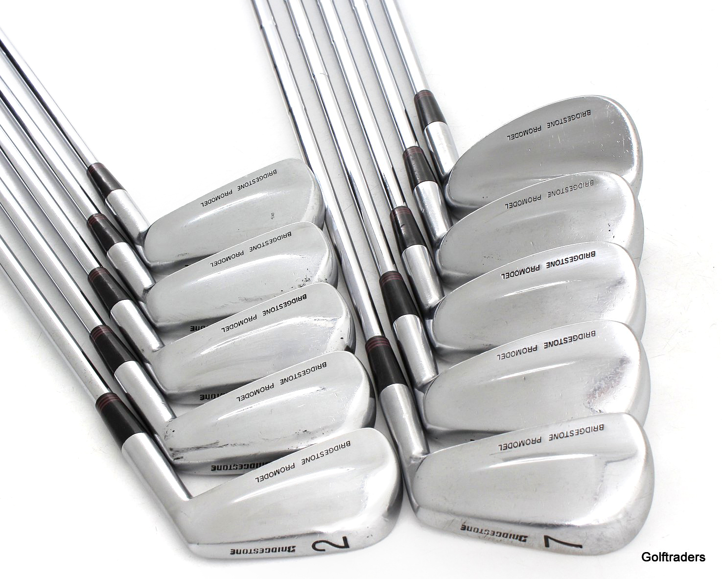 Bridgestone Pro Model Irons 2-PW, SW Steel Stiff Flex New Grips F5985 ...