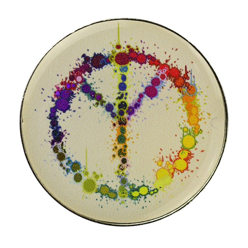 Ball Markers - Epoxy Dome - "Peace" (3 Pack) just $7.50