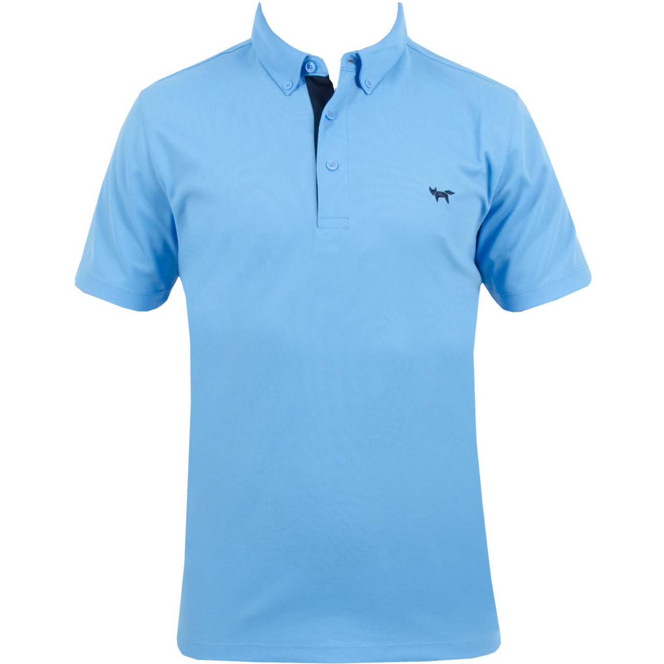 Button Down Pique Polo - Azure Blue just $129.00
