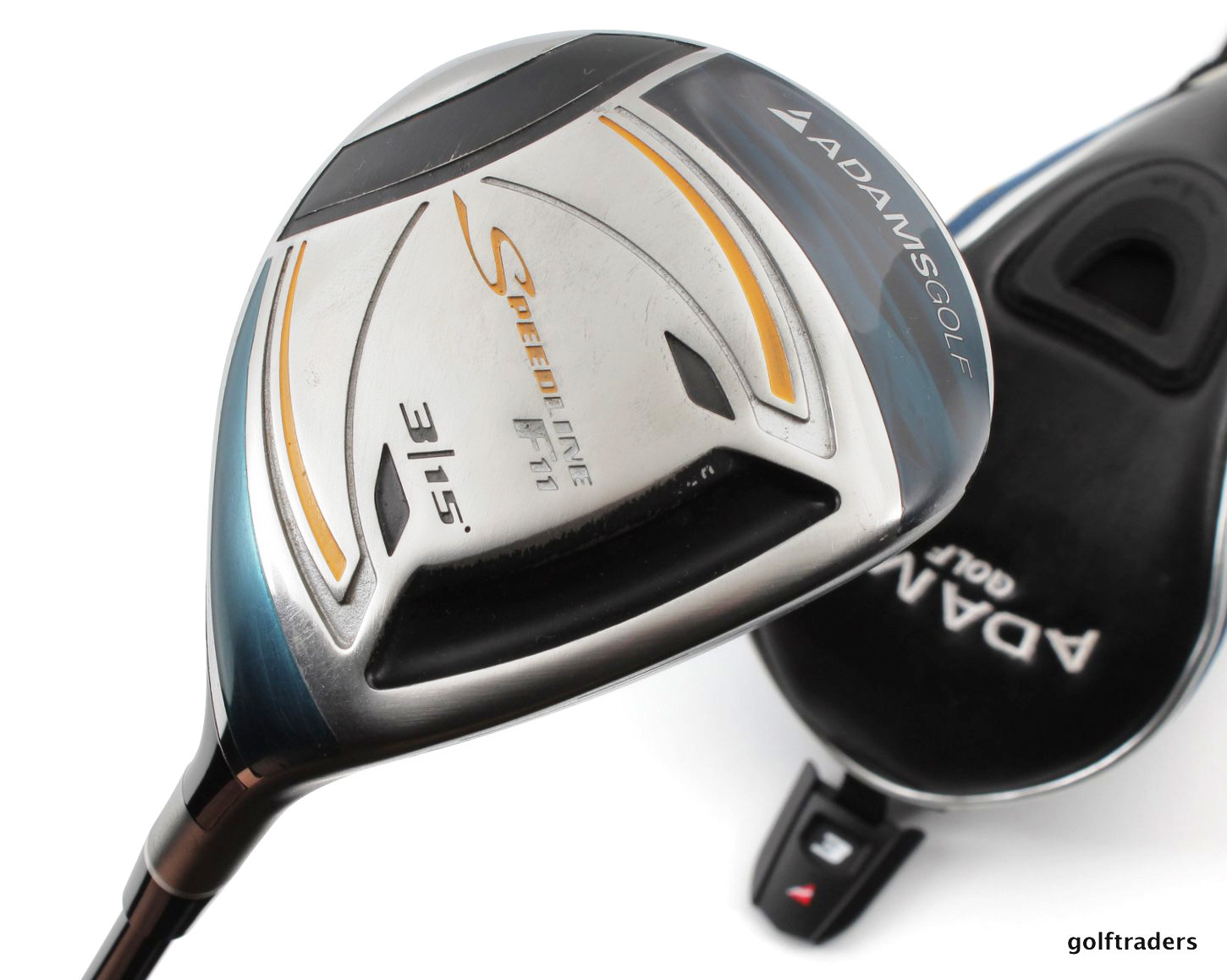 ADAMS SPEEDLINE F11 15º 3 WOOD ALDILA VOODOO GRAPHITE STIFF + COVER - # ...