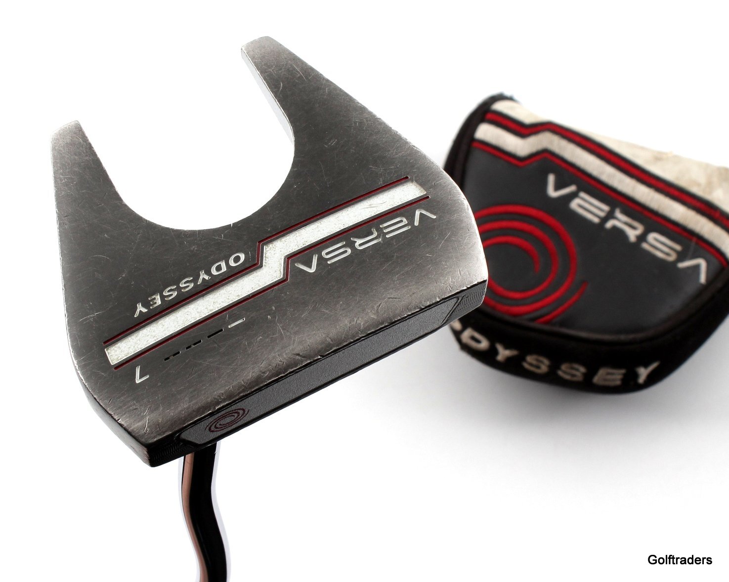 Odyssey Versa #7 Black / White Putter Steel 35" New Grip Cover G517 ...