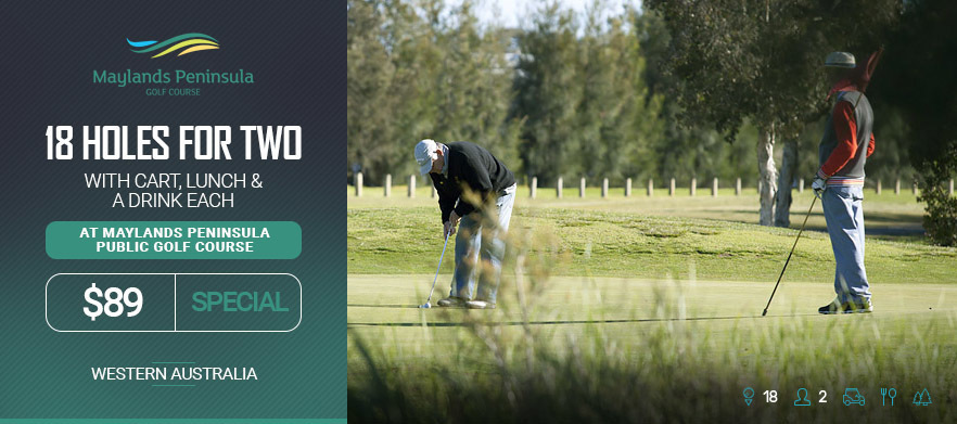 18 Holes for TWO with Cart, Lunch & a Drink Each at Maylands Peninsula ...