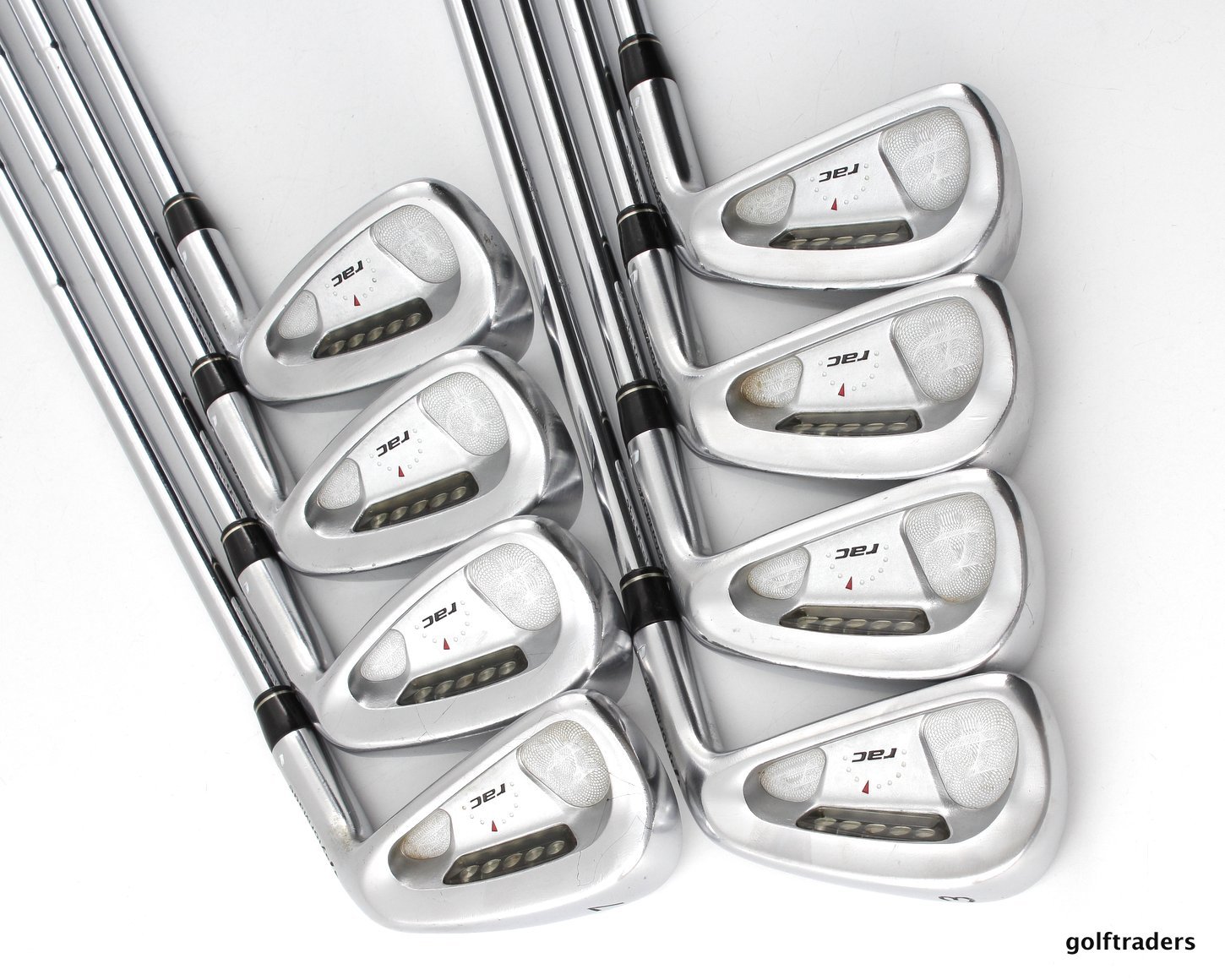 TAYLORMADE RAC LT IRONS 3-PW DYNAMIC GOLD S300U STEEL STIFF - #D5409 ...