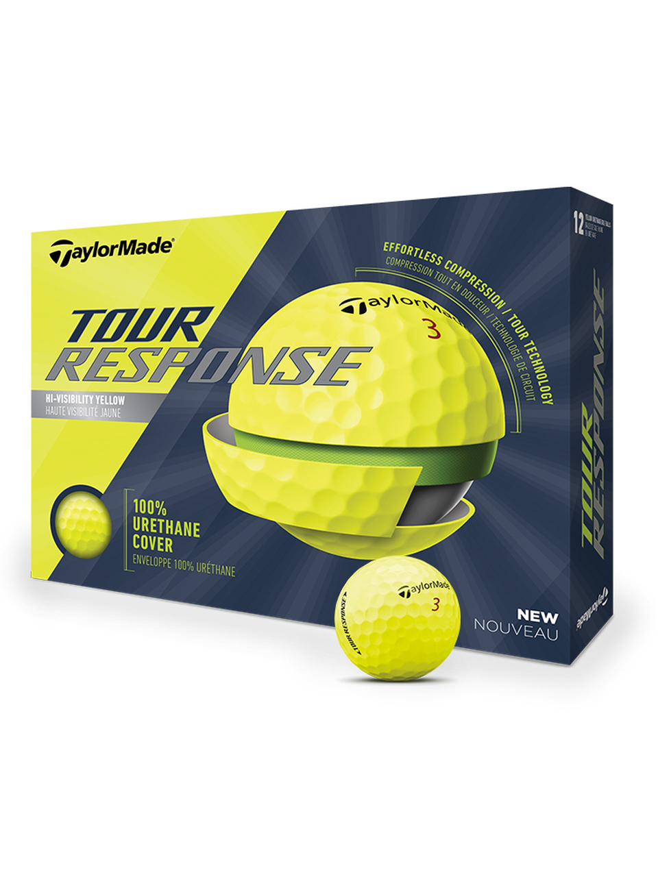 Taylormade Tour Response Dozen (Yellow) just $39.00, save $10.95!