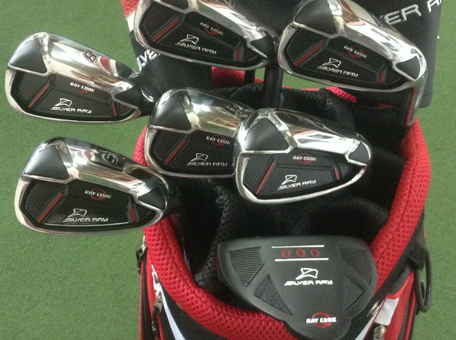 Ray Cook SILVER RAY Golf Package inc 14 Way Cart Bag, Putter & Deluxe ...