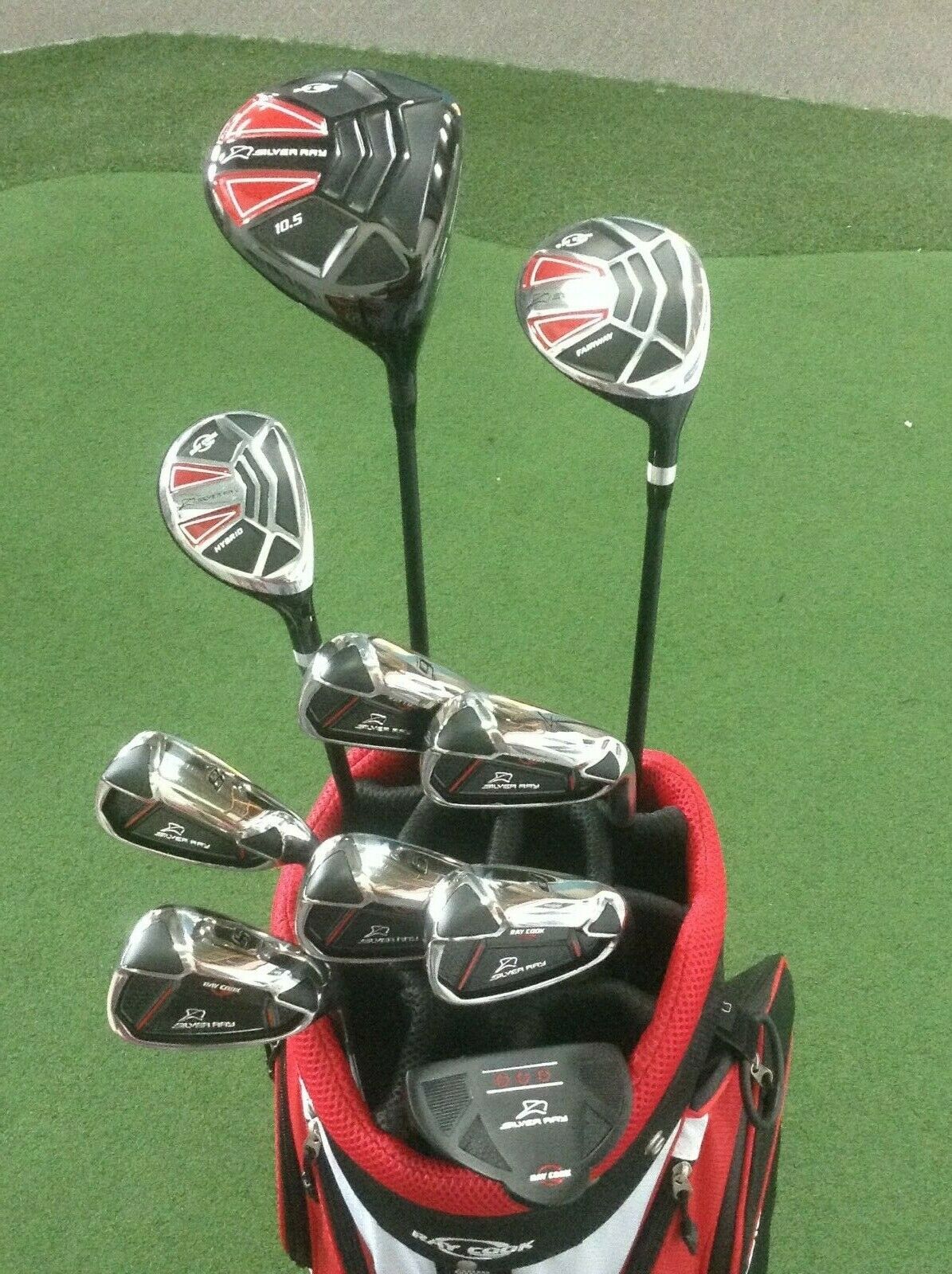 Ray Cook SILVER RAY Golf Package inc 14 Way Cart Bag, Putter & Deluxe ...