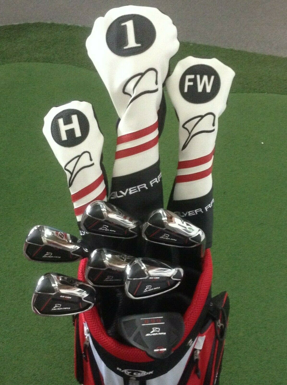 Ray Cook SILVER RAY Golf Package inc 14 Way Cart Bag, Putter & Covers ...