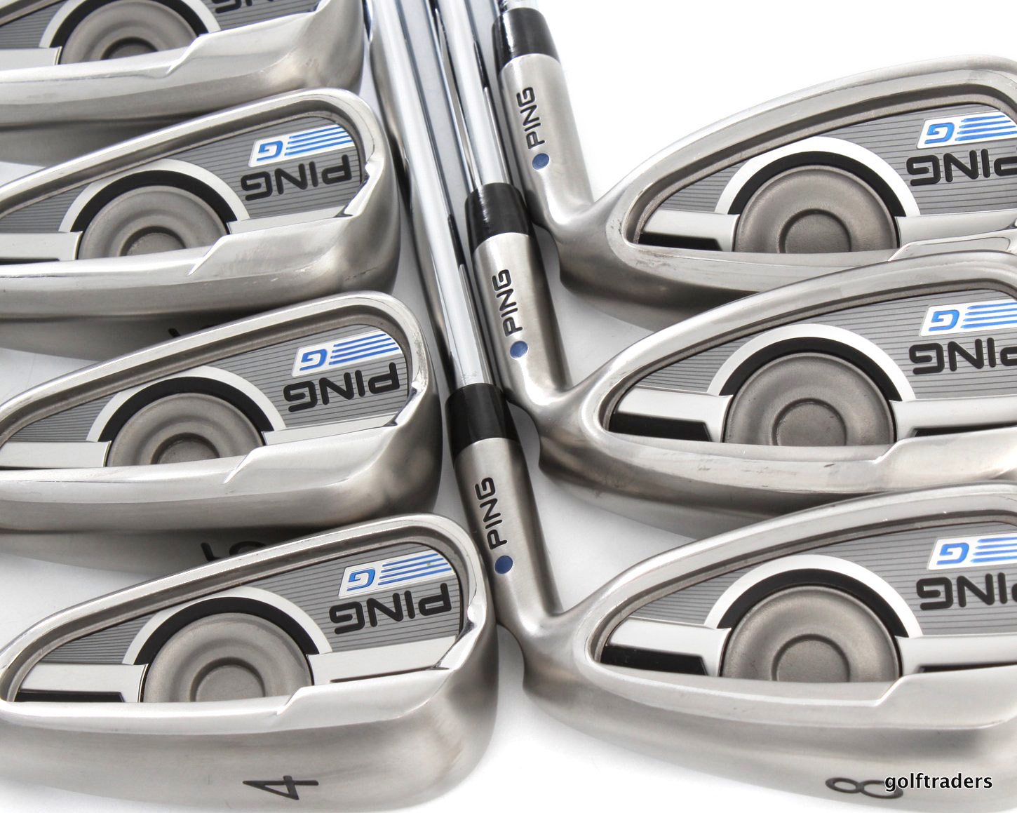 PING G SERIES BLUE DOT IRONS 4-PW STEEL AWT 2.0 REG FLEX (+0.5" LONGER ...