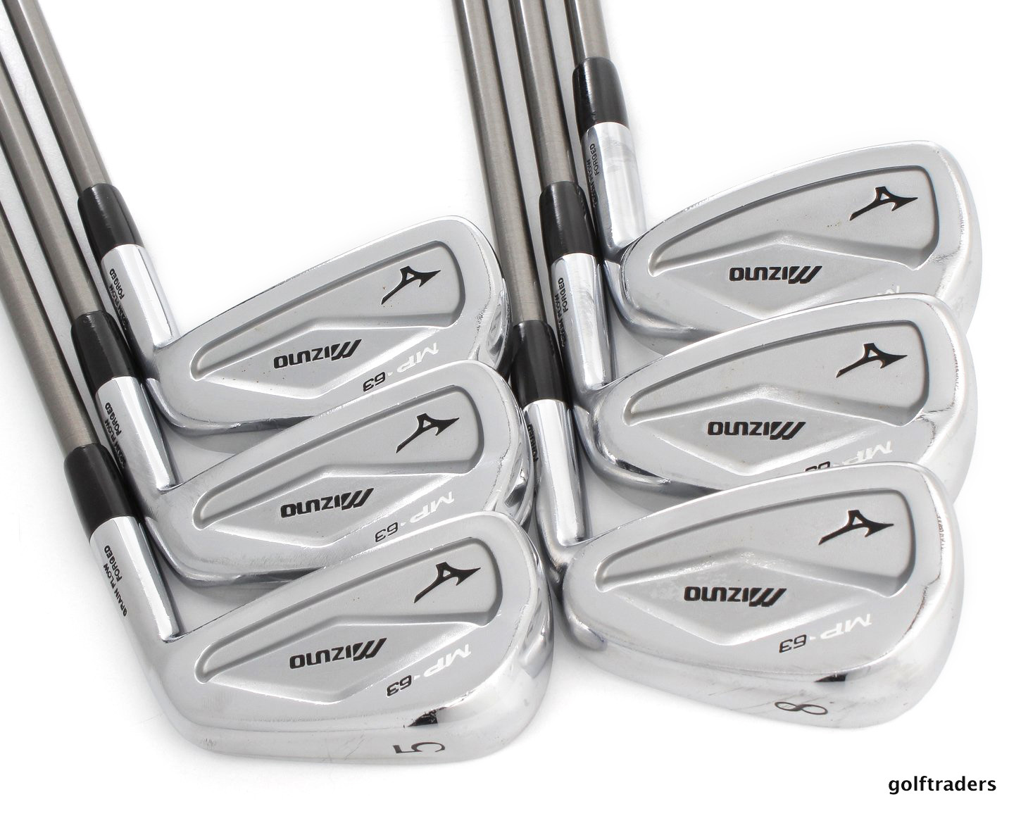 MIZUNO MP-63 FORGED IRONS 5-PW AEROTECH STEELFIBER i95 STIFF FLEX +0.25 ...