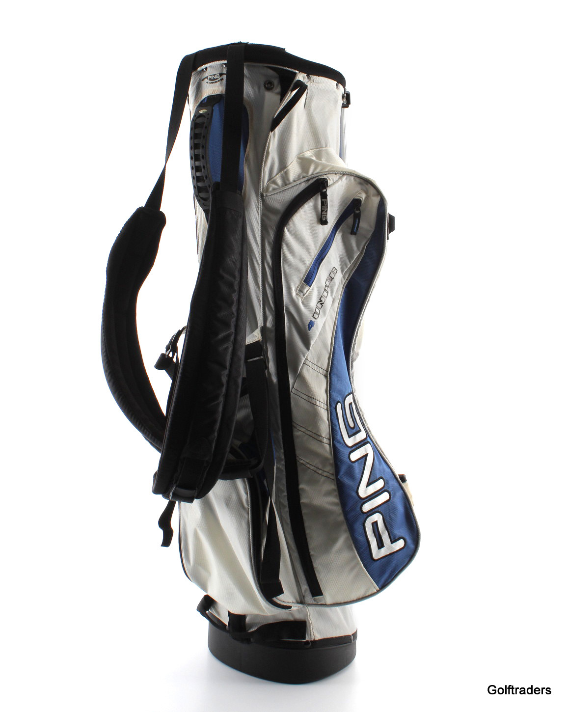 PING 4 UNDER GOLF STAND BAG - WHITE / BLUE / BLACK - USED #E472 just ...