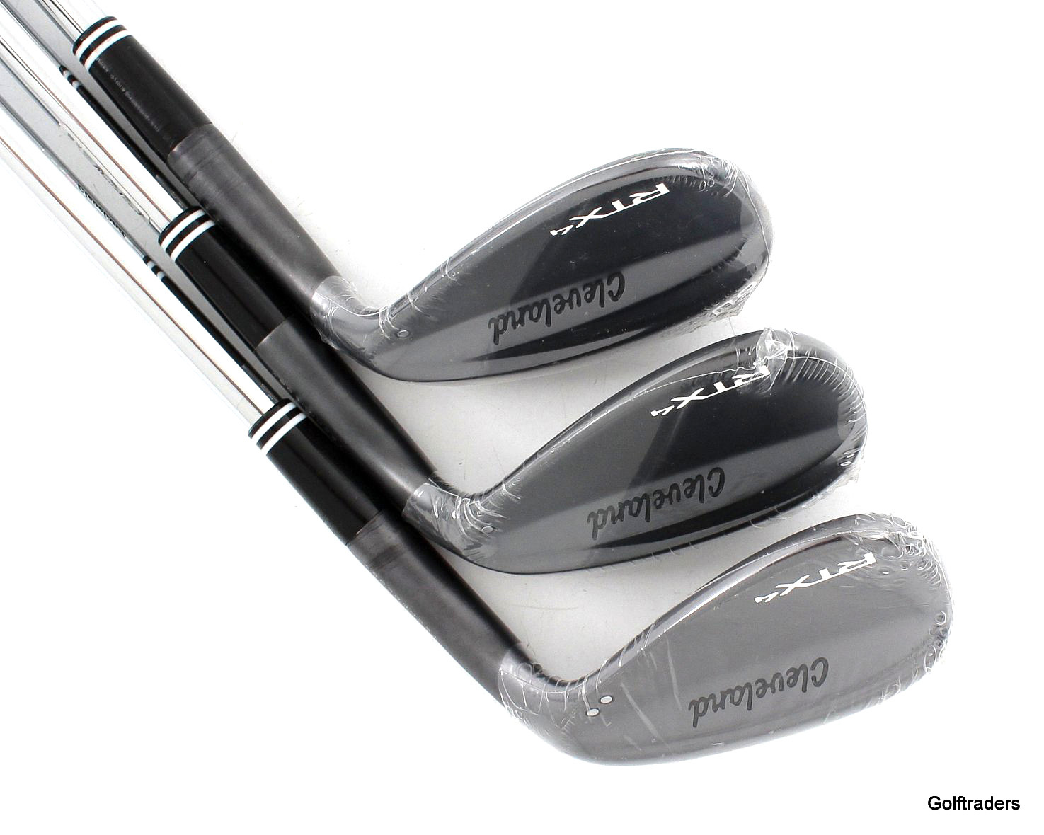 New Cleveland RTX-4 Black Wedge Set 52º, 56º, 60º Steel Wedge Flex ...
