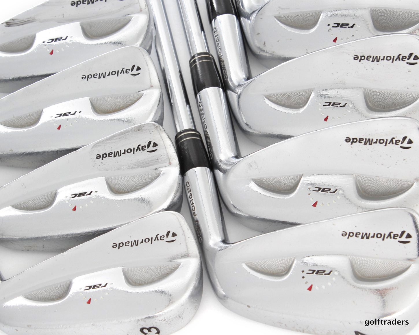 TAYLORMADE RAC MB COIN FORGED 3-PW IRONS FCM RIFLE FLIGHTED REG FLEX +1 ...