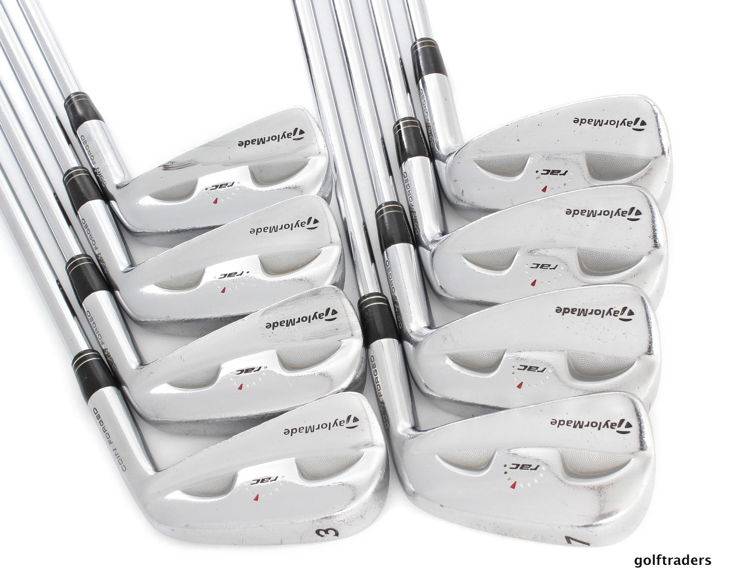 TAYLORMADE RAC MB COIN FORGED 3-PW IRONS FCM RIFLE FLIGHTED REG FLEX +1 ...