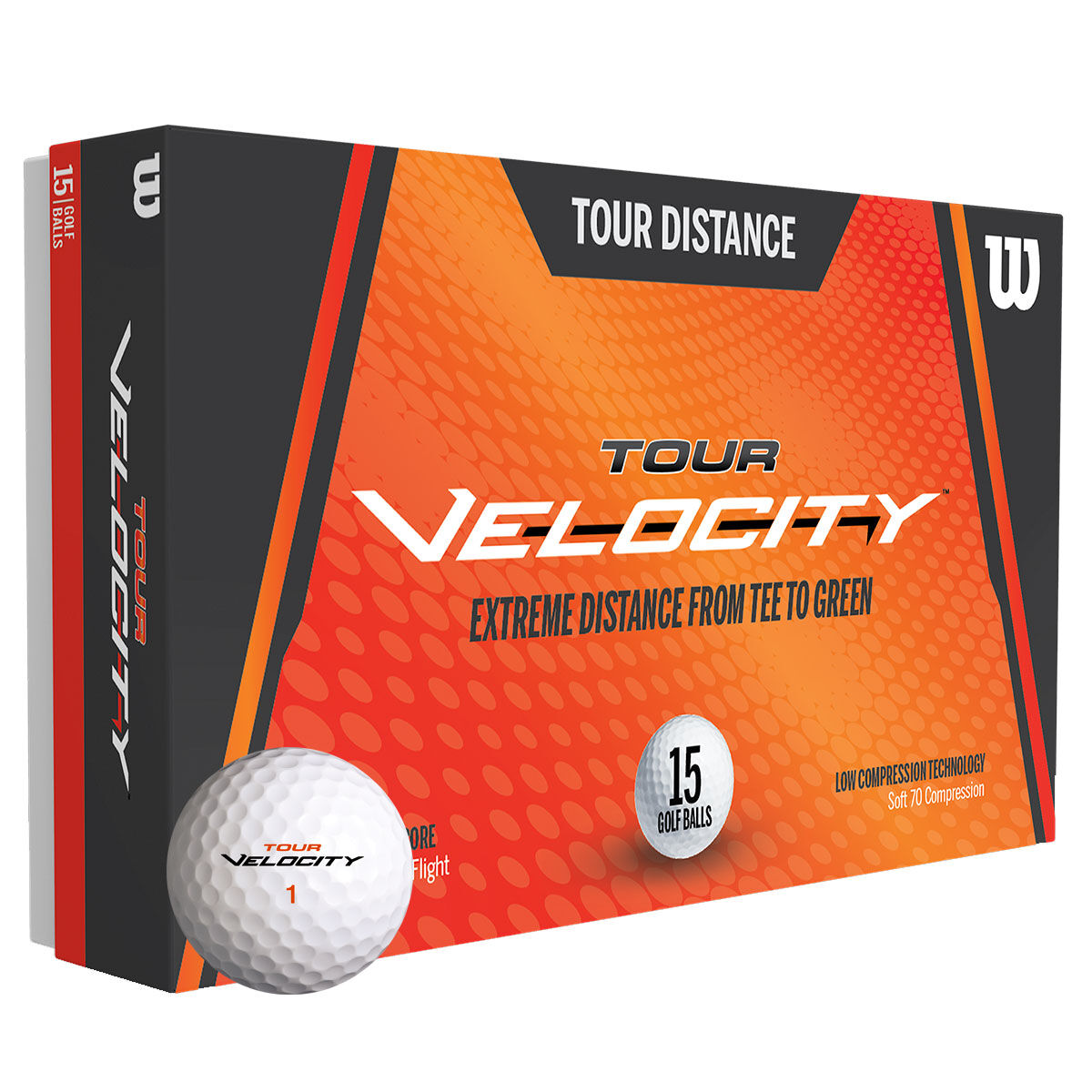 Wilson Mens White Dimple Ultra XD Tour Velocity Distance Pack of 15 ...