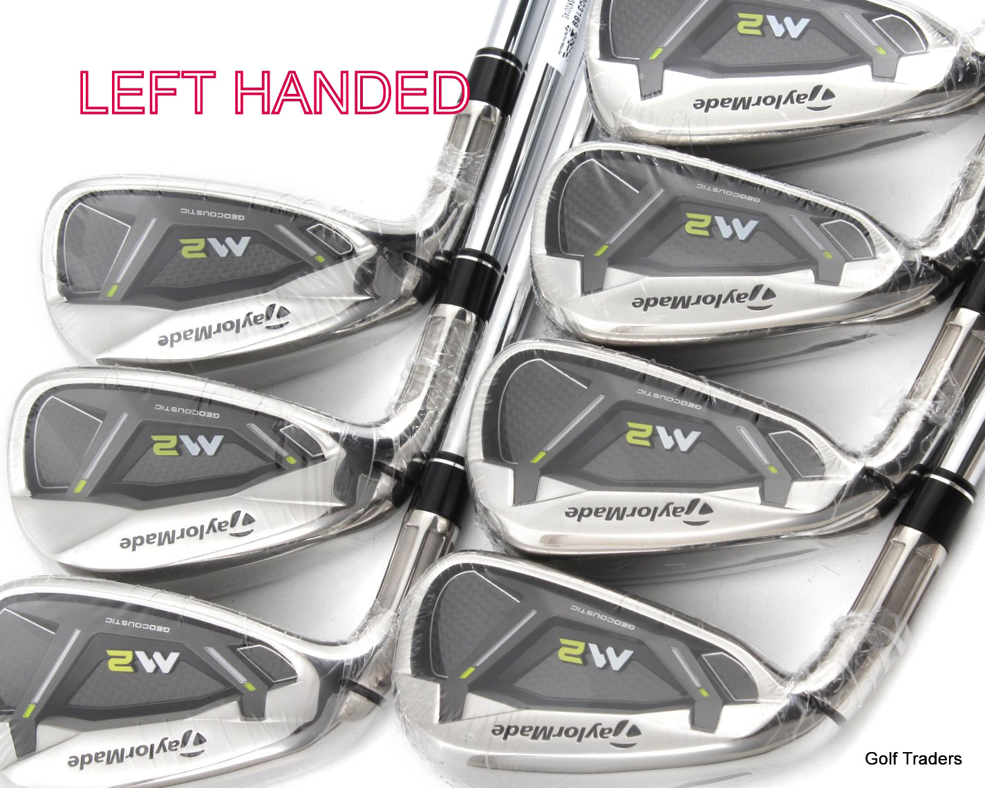 TAYLORMADE M2 2017 IRONS 4-PW STEEL REAX STIFF FLEX - NEW - LH - #D3658 ...