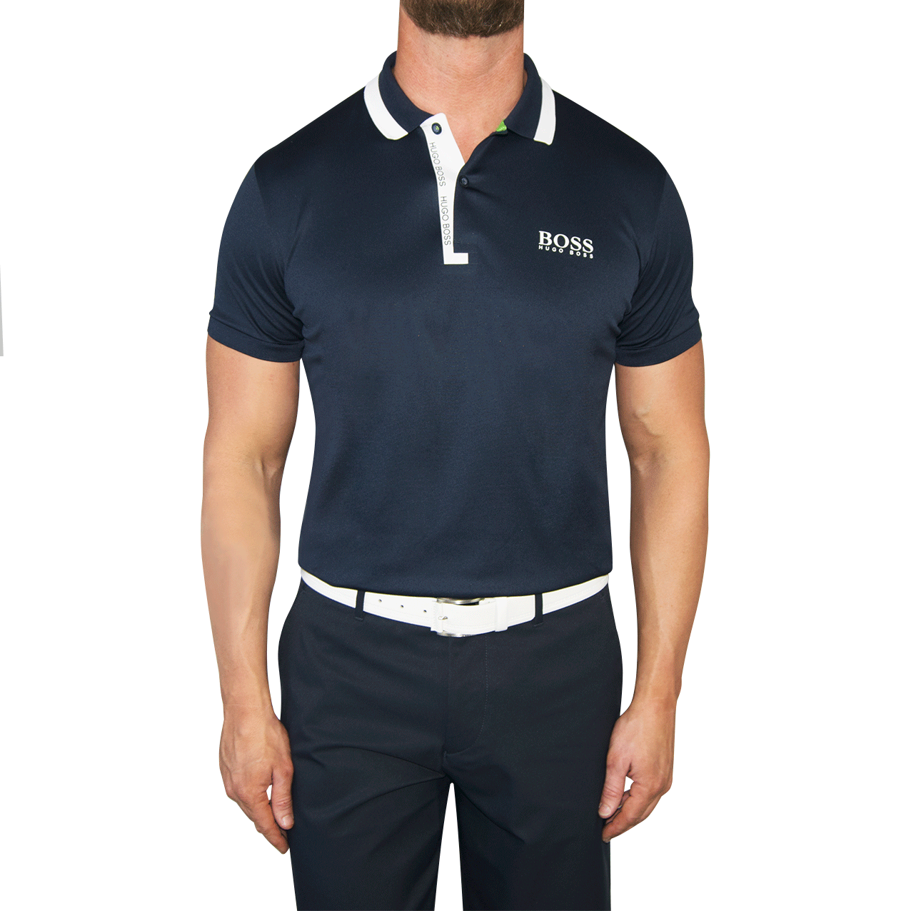 Hugo Boss Green Paddy Pro 2 Golf Shirt - Navy just $189.00