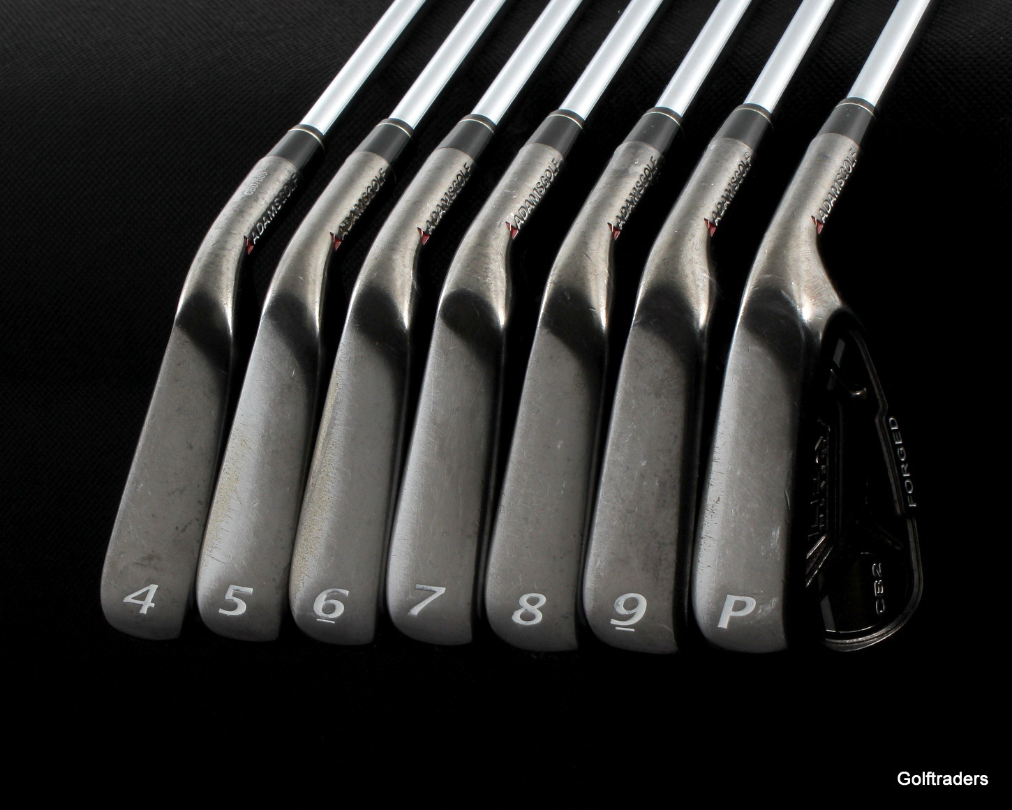 ADAMS IDEA BLACK CB2 FORGED 4-PW IRONS KBS STEEL STIFF - NEW GRIP #E952 ...