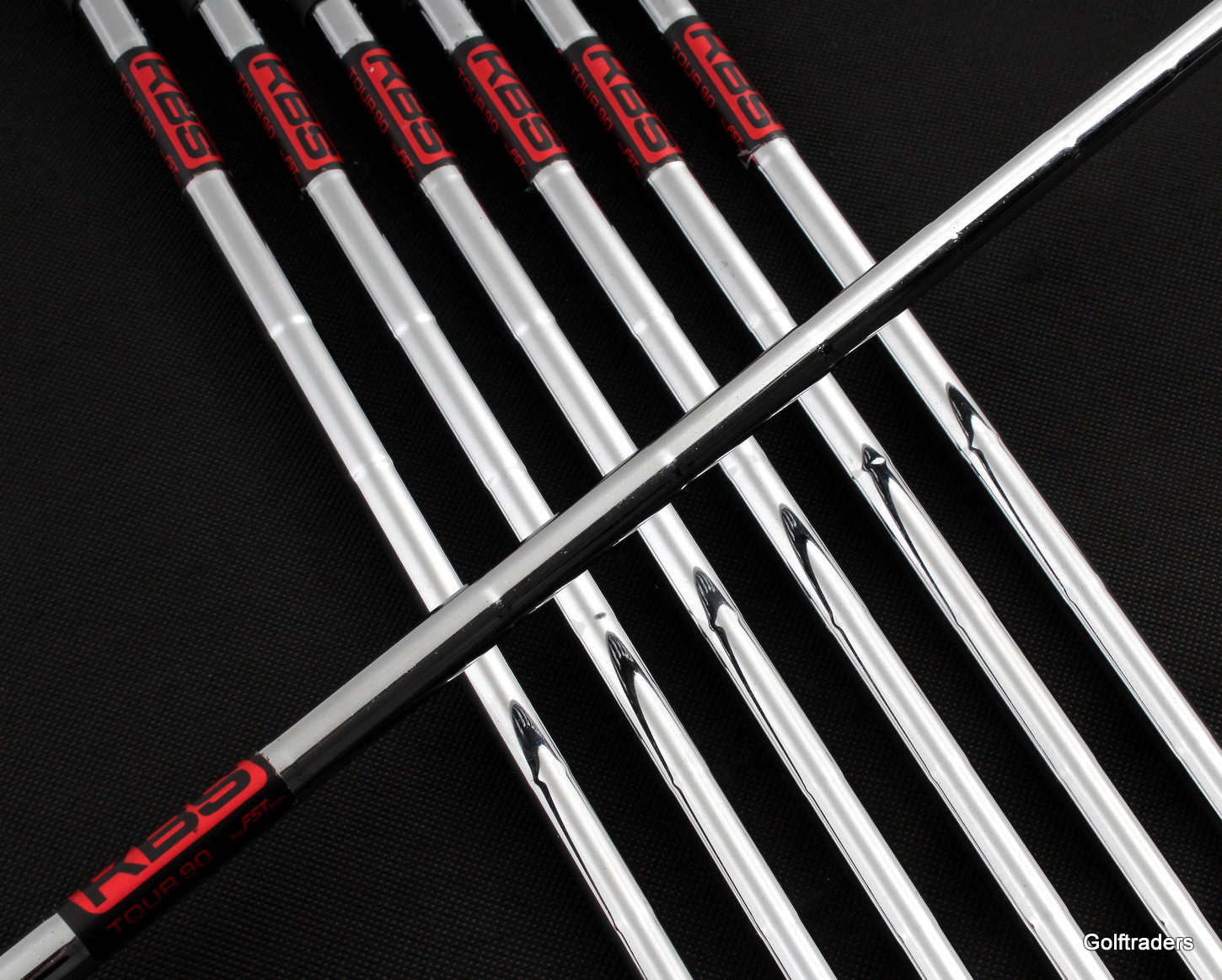 ADAMS IDEA BLACK CB2 FORGED 4-PW IRONS KBS STEEL STIFF - NEW GRIP #E952 ...
