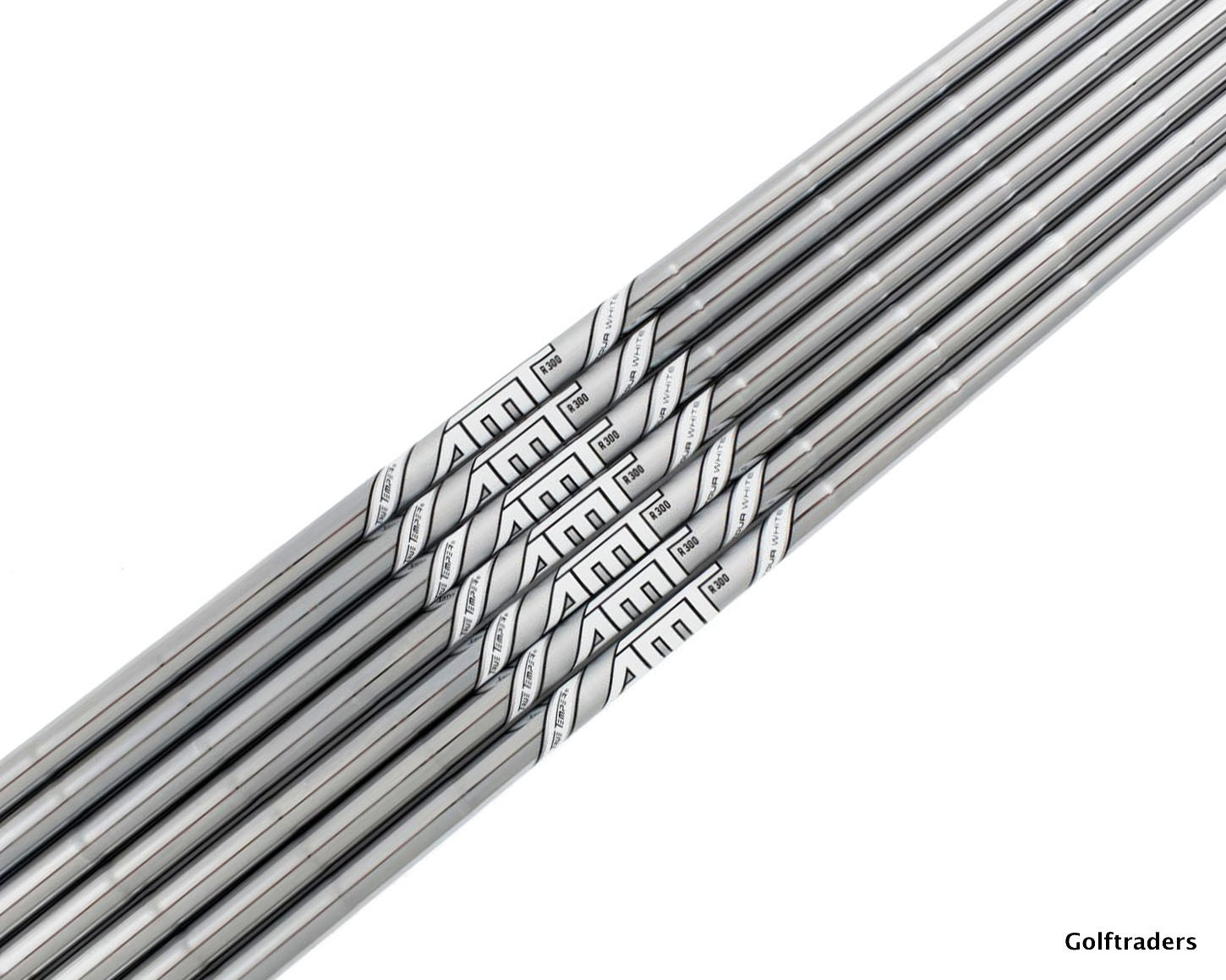 TRUE TEMPER AMT TOUR WHITE STEEL 4-PW IRON SHAFTS REGULAR FLEX .355 TIP ...