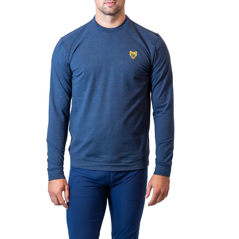 Puma Cloudspun Golden Crewneck Jumper - Navy Blazer Roar just $45.00 ...