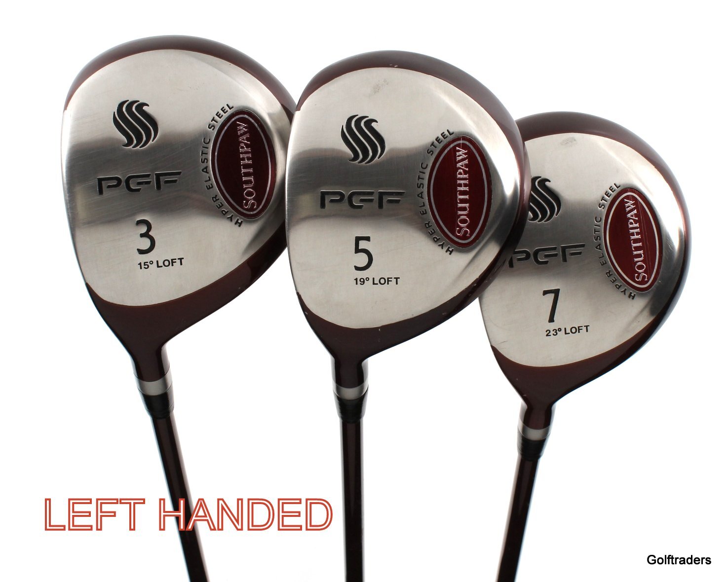 PGF Southpaw Fairway Set 3,5,7 Woods Graphite Regular Flex Left Handed ...