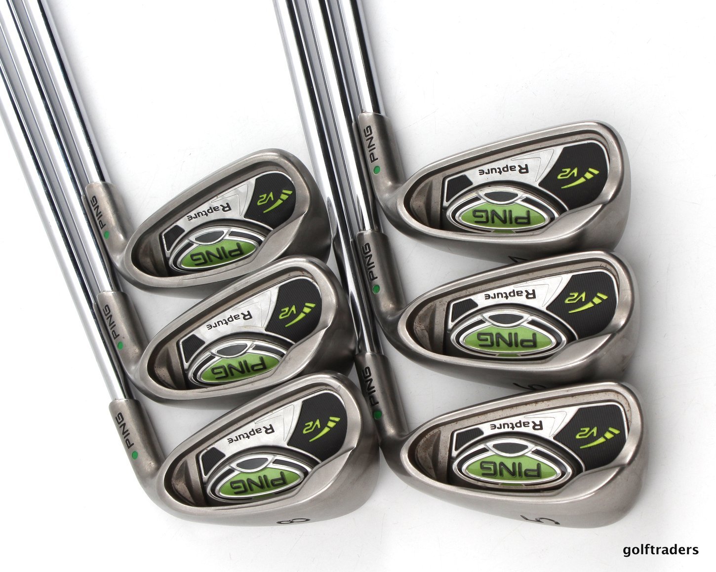 PING RAPTURE V2 GREEN DOT IRONS 5-PW STEEL AWT REGULAR FLEX (+0.5") # ...