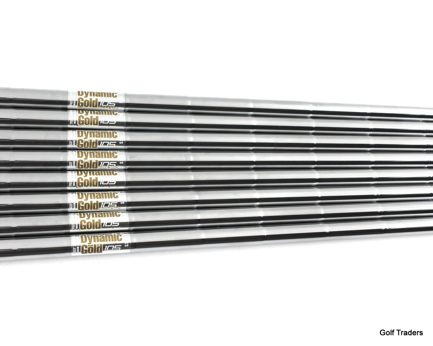TRUE TEMPER DYNAMIC GOLD 105 STEEL 3-PW IRON SHAFTS STIFF FLEX .355 TIP ...