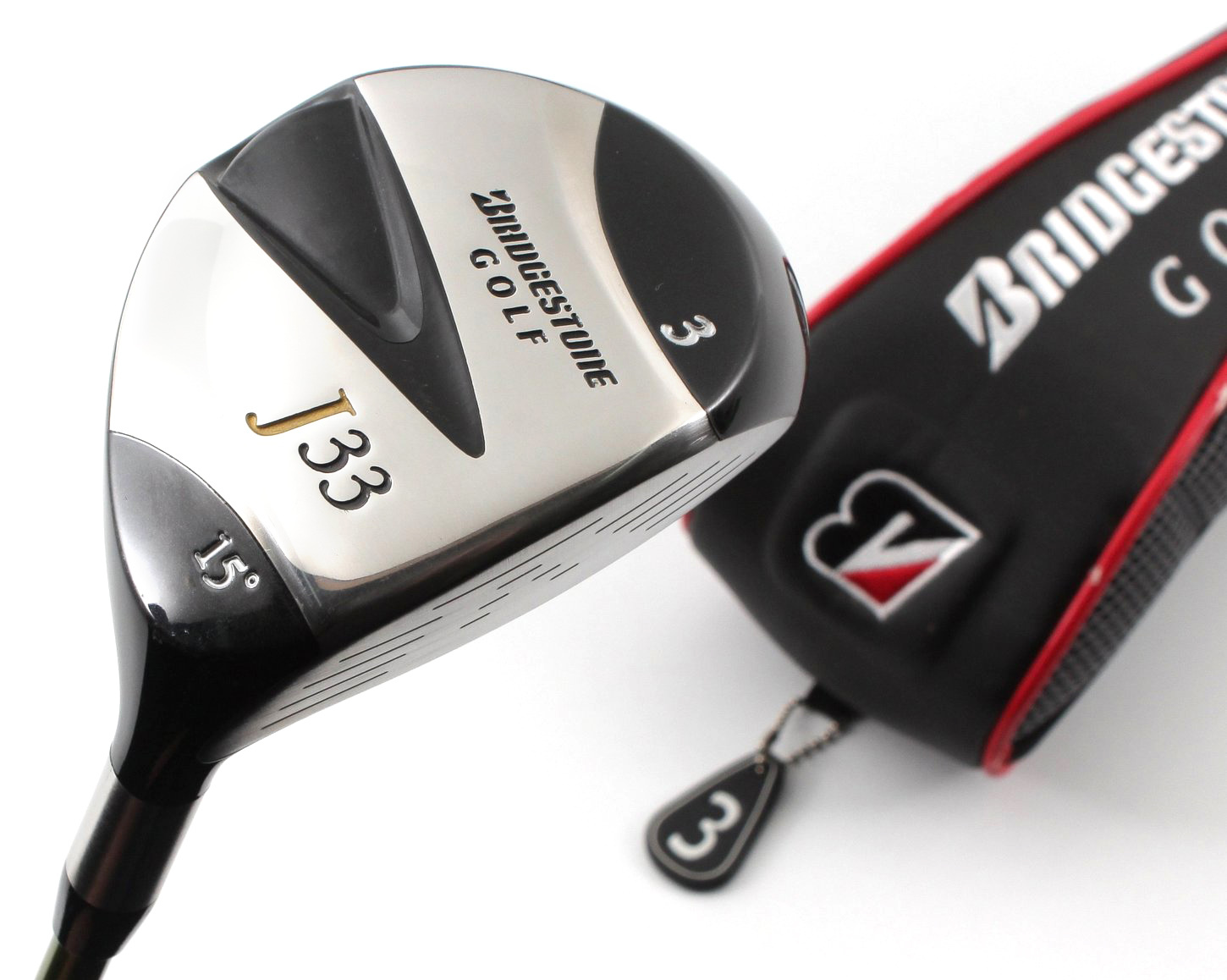 BRIDGESTONE J33 3 WOOD 15º GRAPHITE ALDILA REGULAR FLEX + COVER #E6093 ...