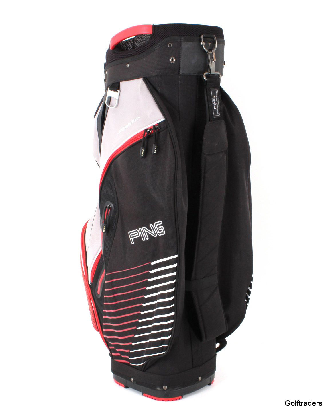 PING PIONEER GOLF CART BAG GREY / RED / BLACK - USED #E6753 just $195.00